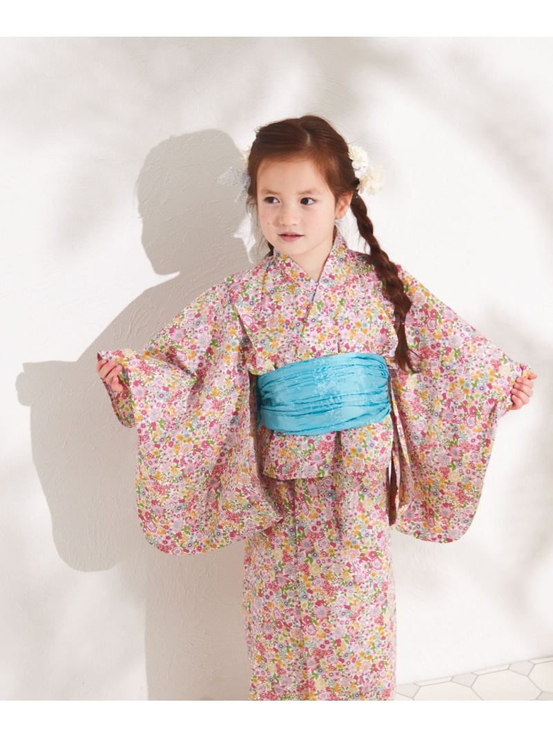 pairmanon 【リンクコーデ】2WAY セパレートガールズ浴衣 ペアマノン 着物・浴衣・和装小物 浴衣 ホワイト ピンク パープル ブラック ブルー グレー ネイビー