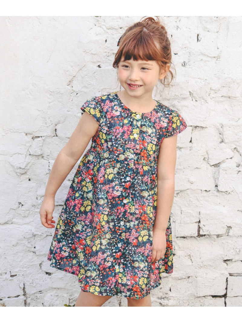 【楽天市場】【SALE／60%OFF】BeBe 【お揃い】【DEVEAUX】花柄ワンピース(90~140cm) ベベ オンライン ストア ワンピース・ドレス ワンピース ブラック ホワイト ...