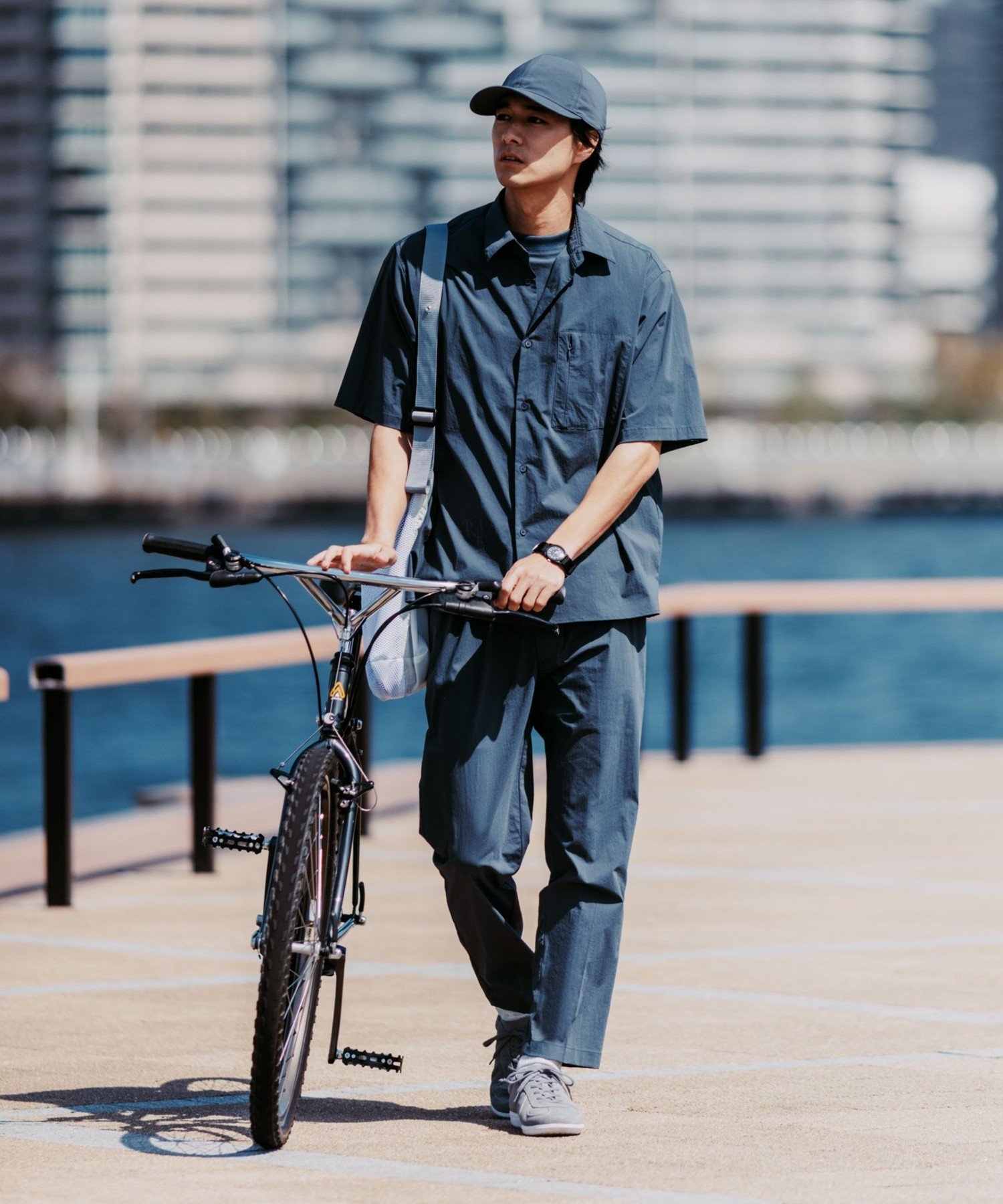 UNITED ARROWS green label relaxing WONDER CLOTH ジャストルーズ レギュラーカラー 半袖 シャツ ...