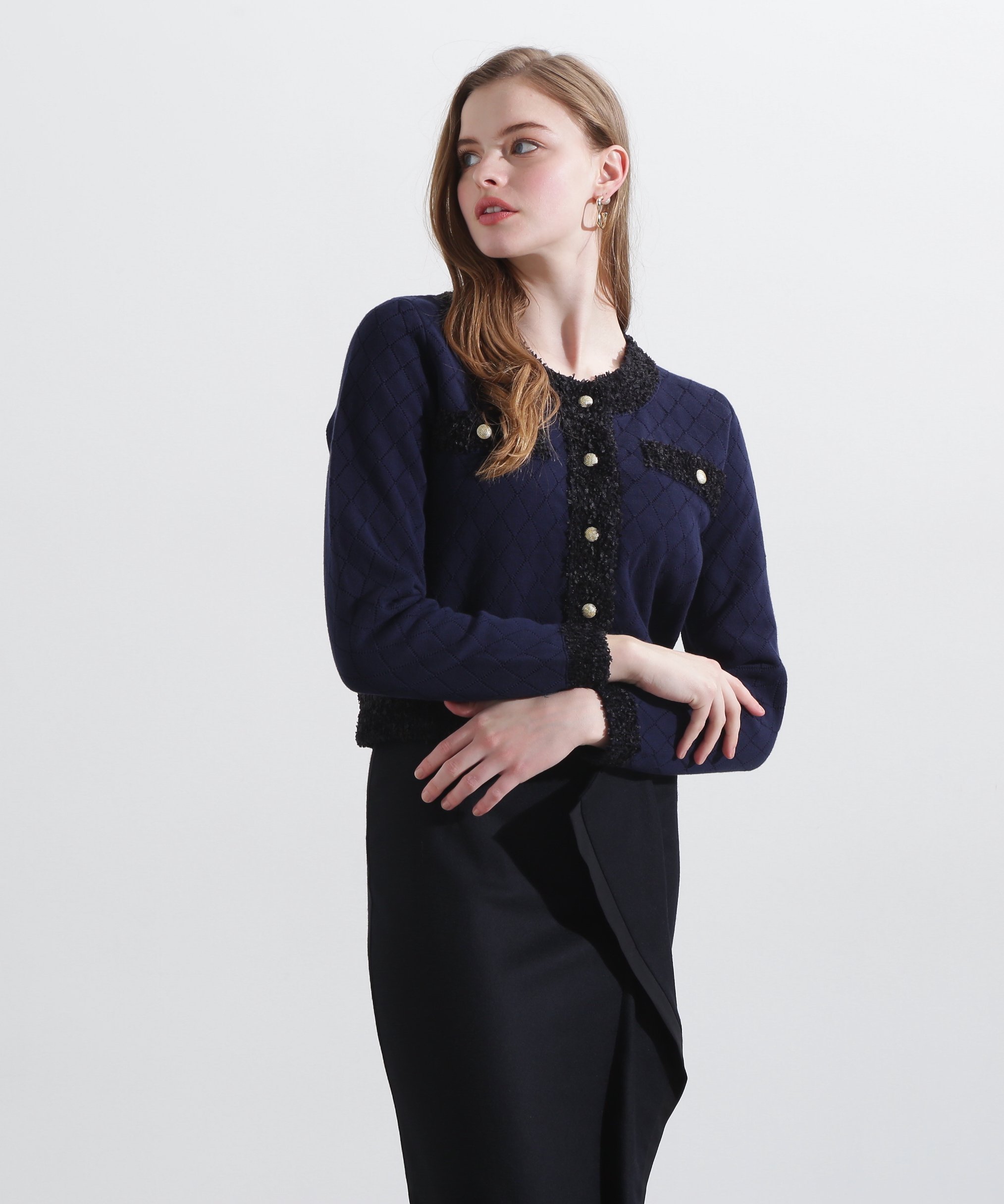 楽天市場】【SALE／30%OFF】◇ツイードコンビペプラムカーディガン