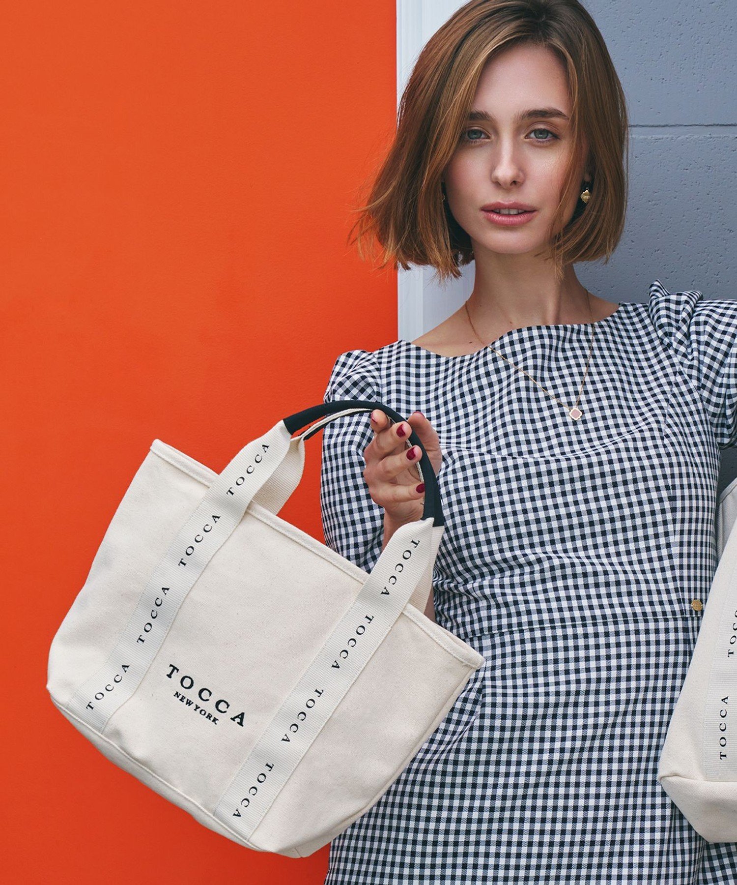 TOCCA 【WEB&一部店舗限定】DANCING TOCCA CANVASTOTE S キャンバストートバッグ S トッカ バッグ トートバッグ ブラック ホワイト グレー レッド【送料無料】