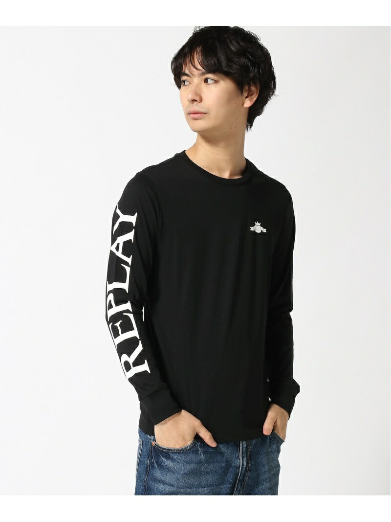 【楽天市場】【SALE／40%OFF】REPLAY (M)コンパクトコットンジャージーロングT リプレイ トップス カットソー・Tシャツ ...