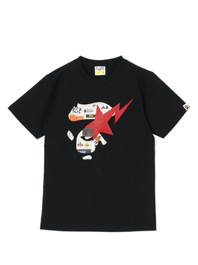 【楽天市場】A BATHING APE BAPE MULTI LABEL APE FACE STA TEE M ア ベイシング エイプ ...