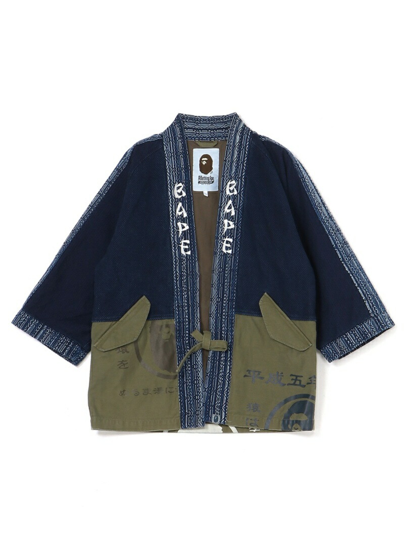 【楽天市場】A BATHING APE MILITARY KIMONO JACKET M ア ベイシング エイプ ジャケット・アウター ノー ...