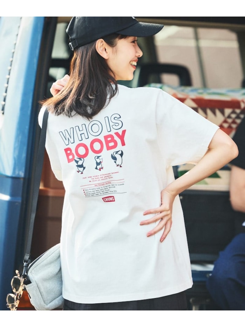 【楽天市場】【SALE／10%OFF】CHUMS CHUMS×FREAK'S STORE/チャムス 別注 バックプリント クルーネック Tシャツ / WHO IS BOOBY 【限定展開 ...