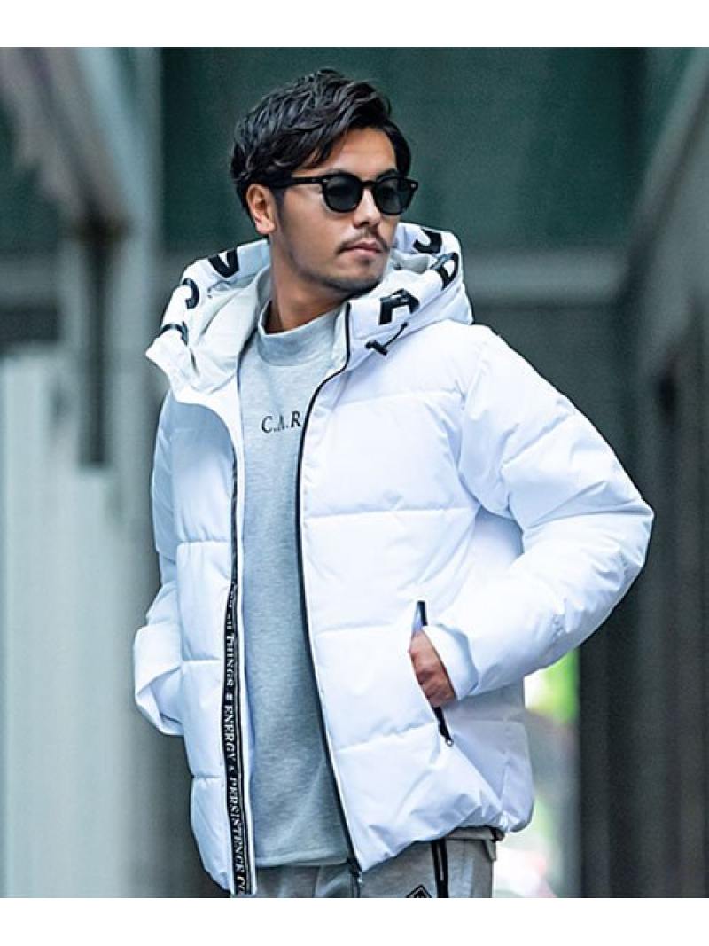 【楽天市場】CavariA CavariA フードロゴ中綿ジャケット アウター シルバーバレット ジャケット・アウター ダウンジャケット ...