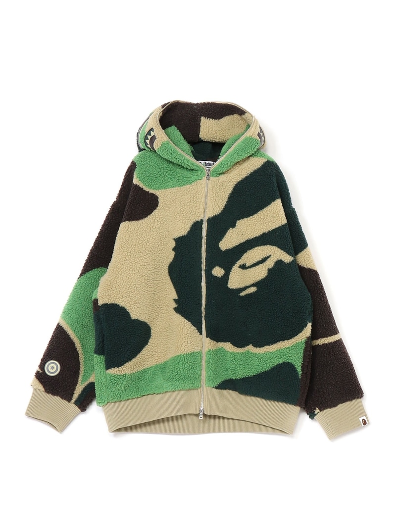 【楽天市場】A BATHING APE MEGA ABC CAMO SHARK BOA HOODIE JACKET ア ベイシング エイプ ジャケット・アウター ブルゾン・ジャンパー グリーン ...