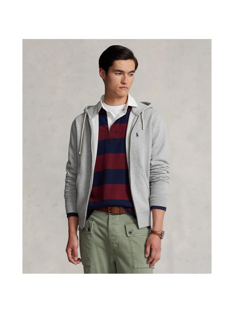【楽天市場】POLO RALPH LAUREN RL フリース フーディ ラルフローレン トップス パーカー・フーディー グレー【送料無料】：Rakuten Fashion Men