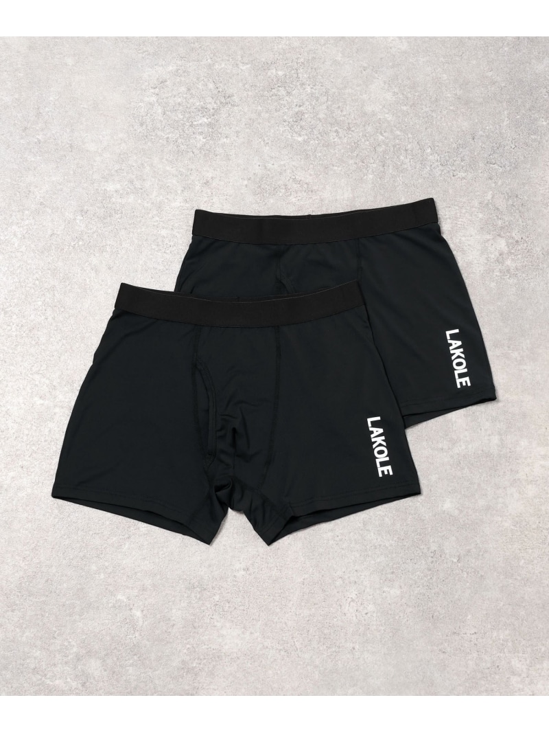 【楽天市場】LAKOLE 【2枚セット】サイドロゴボクサーパンツ2 ラコレ インナー・ルームウェア ボクサーパンツ・トランクス グレー レッド グリーン カーキグリーン ブラック ...