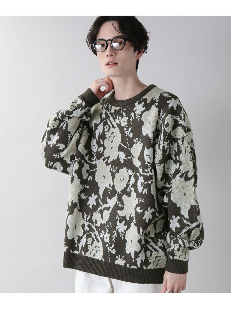 【楽天市場】【SALE／20%OFF】RAGEBLUE (M)ジャガードフラワーニット レイジブルー トップス ニット グレー ブラック ブルー【RBA_E】【送料無料】：Rakuten ...