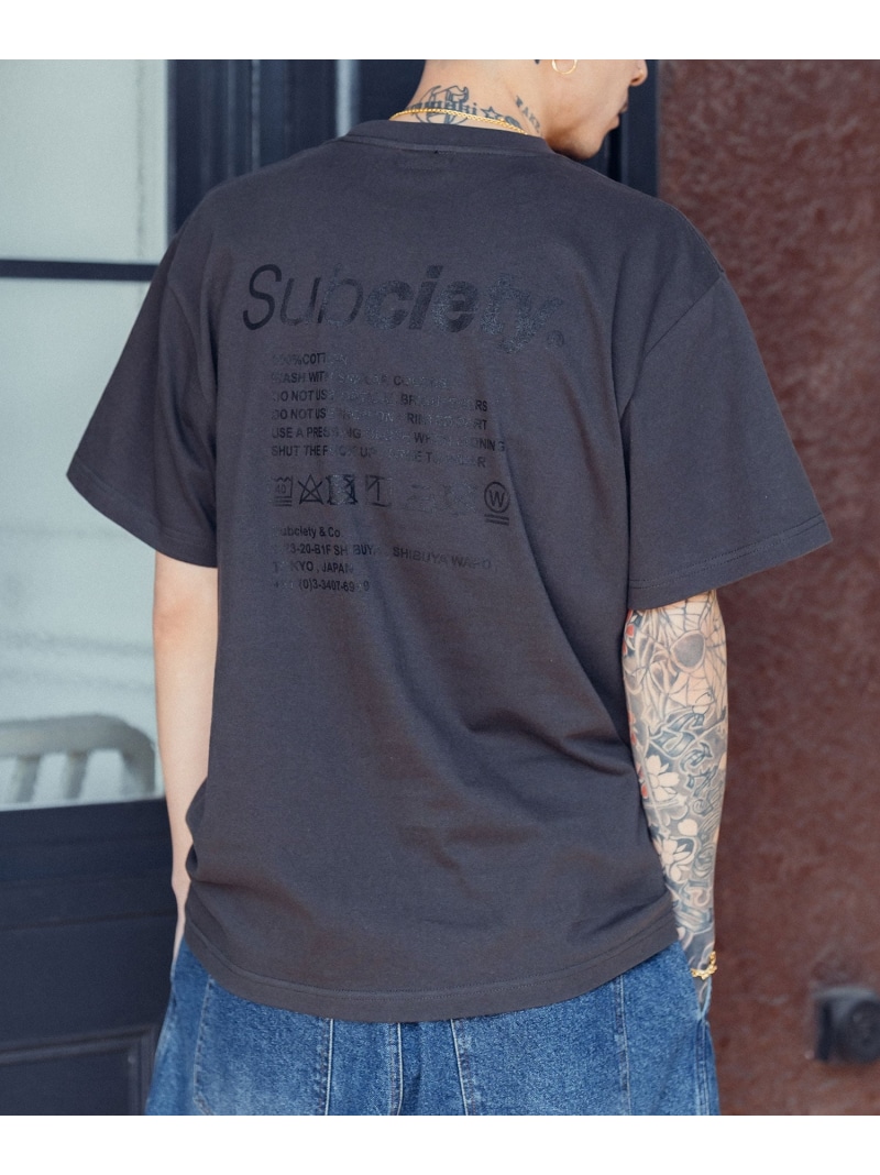 【楽天市場】【SALE／10%OFF】Subciety LABEL TEE サブサエティ トップス カットソー・Tシャツ ブラック レッド ホワイト グレー パープル グリーン ブルー【RBA ...