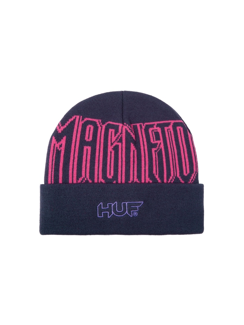 【楽天市場】HUF X-MEN MAGNETO BEANIE HUF ハフコラボ ビーニー ハフ 帽子 ニット帽・ビーニー ネイビー【送料無料 ...
