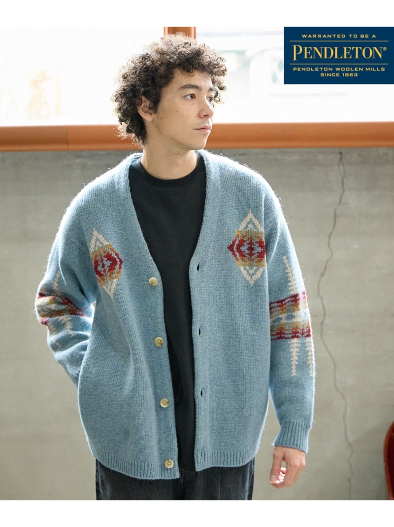 【楽天市場】【SALE／20%OFF】BAYFLOW 【PENDLETON(ペンドルトン)】別注ウールニットカーディガン ベイフロー トップス カーディガン グレー ブルー ブラック【RBA ...