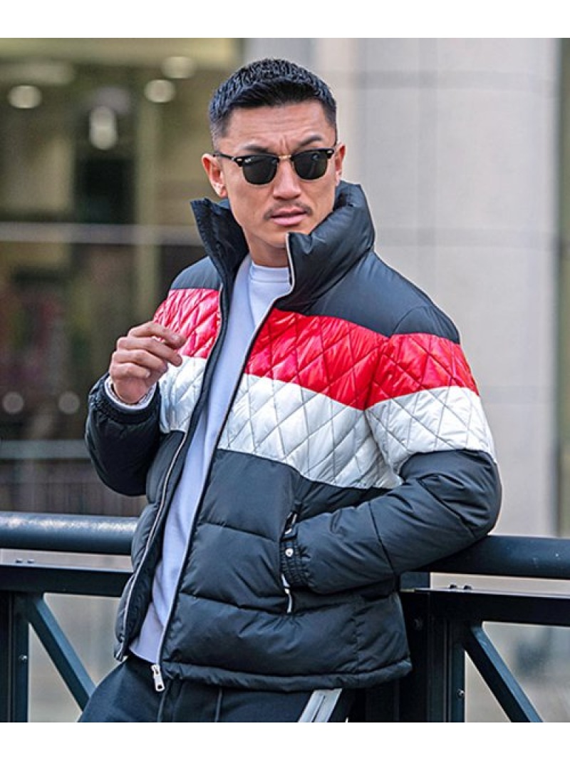 【楽天市場】CavariA CavariA キルティング配色ブルゾン 中綿ジャケット シルバーバレット ジャケット・アウター ブルゾン ...