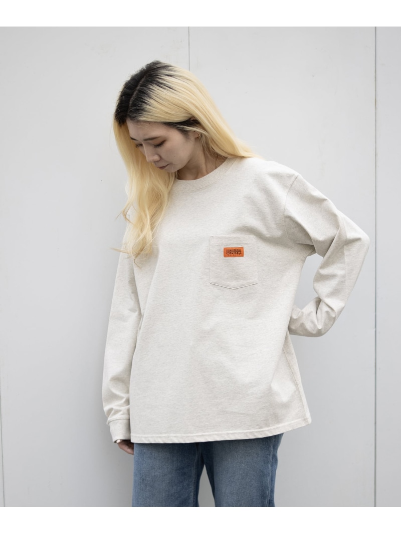 【楽天市場】UNIVERSAL OVERALL POCKET LONG SLEEVE TEE / 長袖 /ポケT ユニバーサルオーバーオール トップス カットソー・Tシャツ グレー ブラック ...