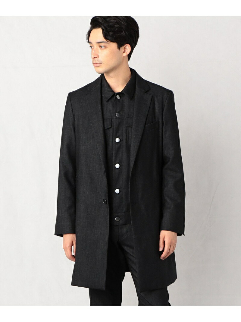 【楽天市場】【SALE／46%OFF】COMME CA MEN 【COMME CA MEN】ウールデニム チェスターコート コムサメン ジャケット・アウター チェスターコート ブラック ...