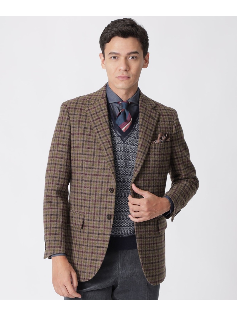 【楽天市場】【SALE／50%OFF】Paul Stuart エアリーウールツイードライクガンクラブチェックジャケット ポール・スチュアート ジャケット・アウター テーラードジャケット ...