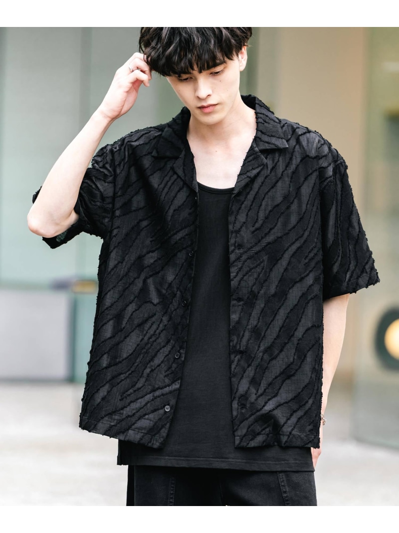 【楽天市場】Rocky Monroe オーバーサイズ ゼブラ柄レース開襟シアーシャツ ロッキーモンロー トップス シャツ・ブラウス ブラック ホワイト【送料無料】：Rakuten ...