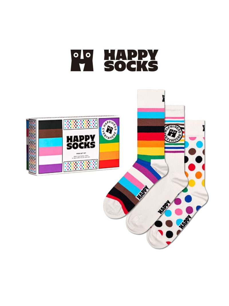 【楽天市場】Happy Socks Happy Socks Pride ( プライド ) 3Pack Gift Set GIFT BOX ...
