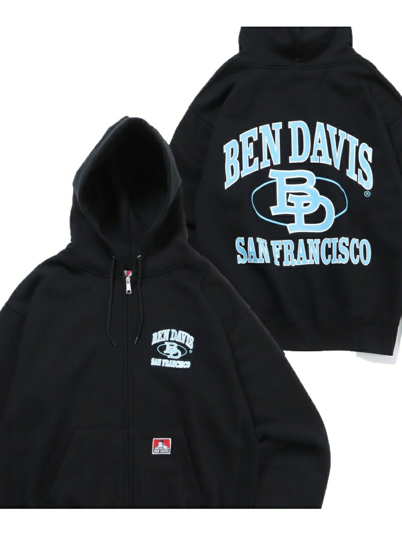 【楽天市場】BEN DAVIS / WHITE LABEL 【BEN DAVIS(ベンデイビス)】VARSITY ZIP HOODIE ...