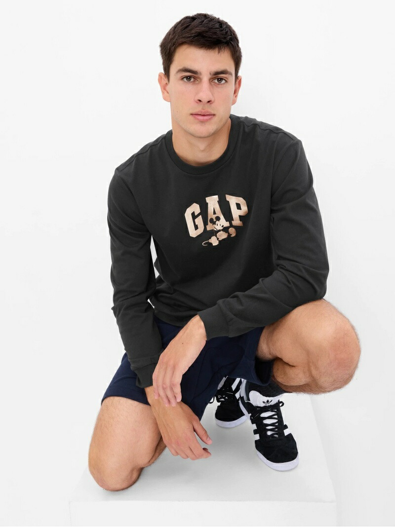 【楽天市場】【SALE／60%OFF】GAP (M)オーガニックコットン100% Gap ディズニー ロゴTシャツ ギャップ トップス カットソー・Tシャツ ホワイト ブラック【RBA_E ...
