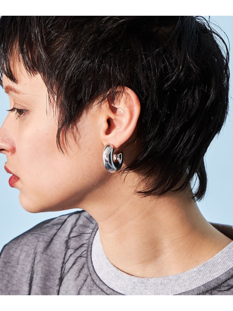 【楽天市場】【SALE／30%OFF】CITEN ＜CITEN＞ワイド フープ ピアス シテン アクセサリー・腕時計 ピアス シルバー ...