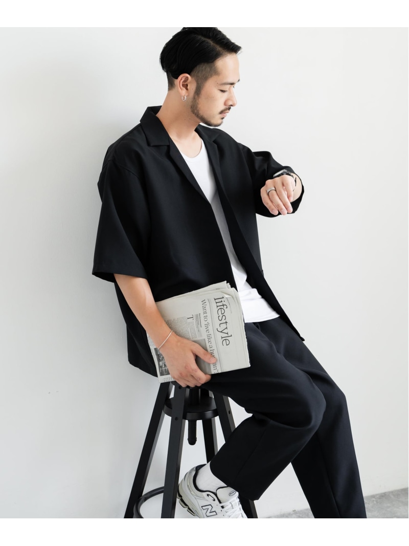 【楽天市場】【SALE／50%OFF】Rocky Monroe 3点セットアップ オーバーサイズ5分袖JKT+ワイドパンツ+タンクトップ ...