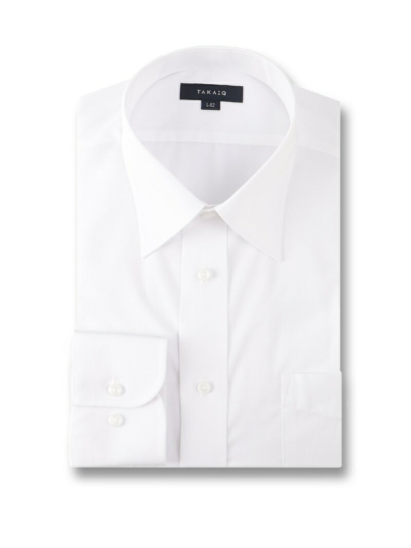 【楽天市場】TAKA-Q 【白無地】形態安定 吸水速乾 レギュラーフィット レギュラーカラー長袖シャツ タカキュー スーツ・フォーマル Y ...