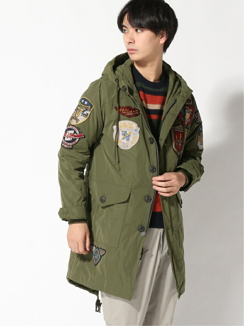 【楽天市場】【SALE／40%OFF】VAN プレミアムモッズコート ヴァン ジャケット・アウター モッズコート カーキ ネイビー【RBA_E ...