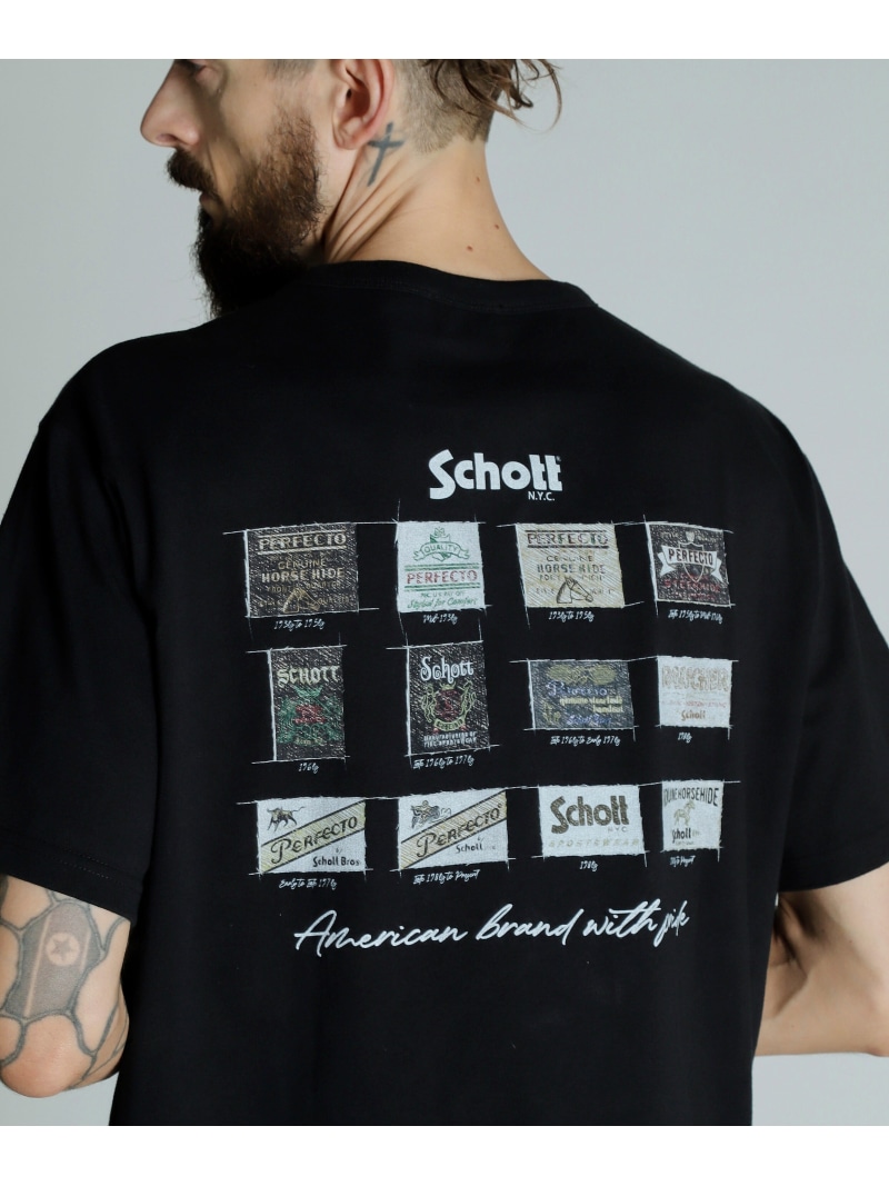 【楽天市場】Schott T-SHIRT ARCHIVE TAG/アーカイブタグ Tシャツ ショット トップス カットソー・Tシャツ ブラック ホワイト グレー【送料無料】：Rakuten ...