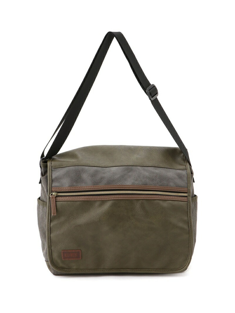 【楽天市場】【SALE／10%OFF】EDWIN EDWIN/(M)別注 PU ショルダーバッグ ジーンズメイト バッグ ショルダーバッグ ブラック カーキグリーン【RBA_E】【送料無料 ...