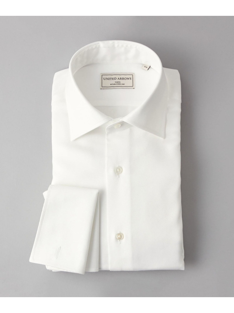 【楽天市場】UNITED ARROWS イージーケア AG ツイル セミワイドカラー ダブルカフスシャツ -抗菌防臭- ユナイテッドアローズ ...