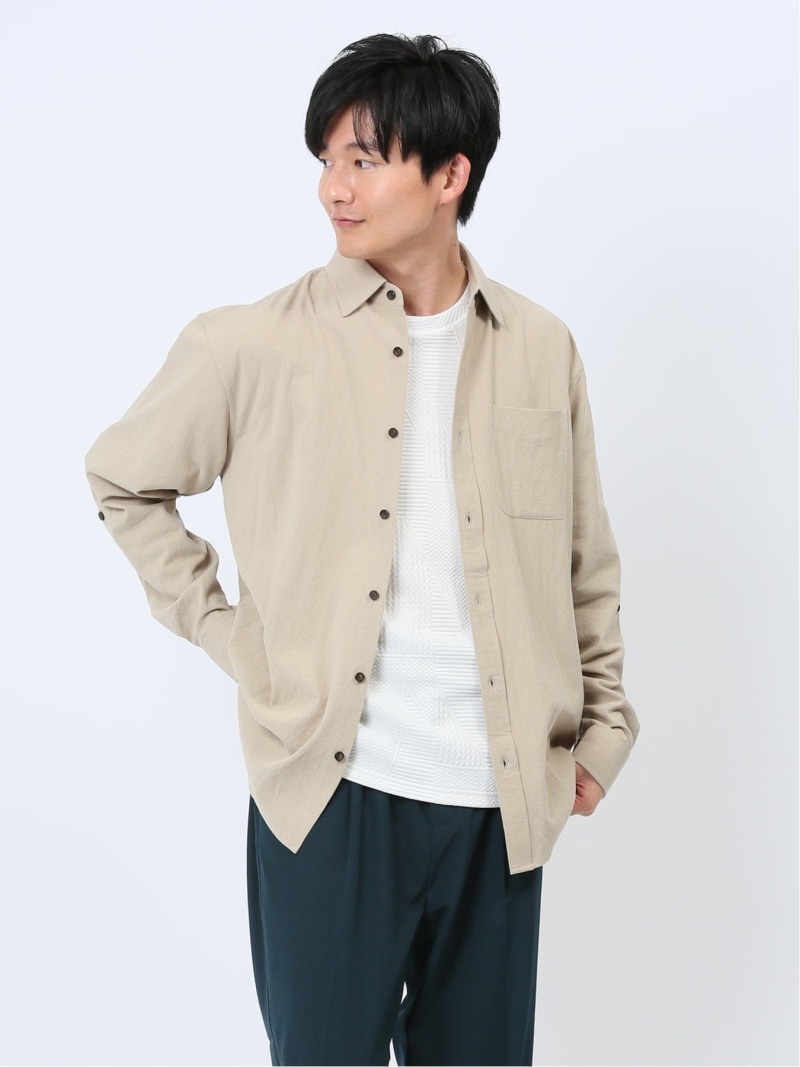 【楽天市場】【SALE／23%OFF】m.f.editorial 【24AW】 カウラ/Kaule レギュラーカラー ロールアップ長袖シャツ ...