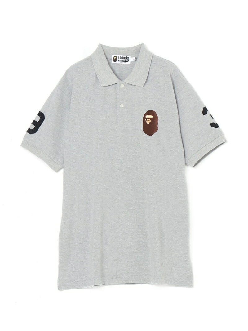 【楽天市場】A BATHING APE LARGE APE HEAD POLO M BAPEC ア ベイシング エイプ トップス ポロシャツ ...