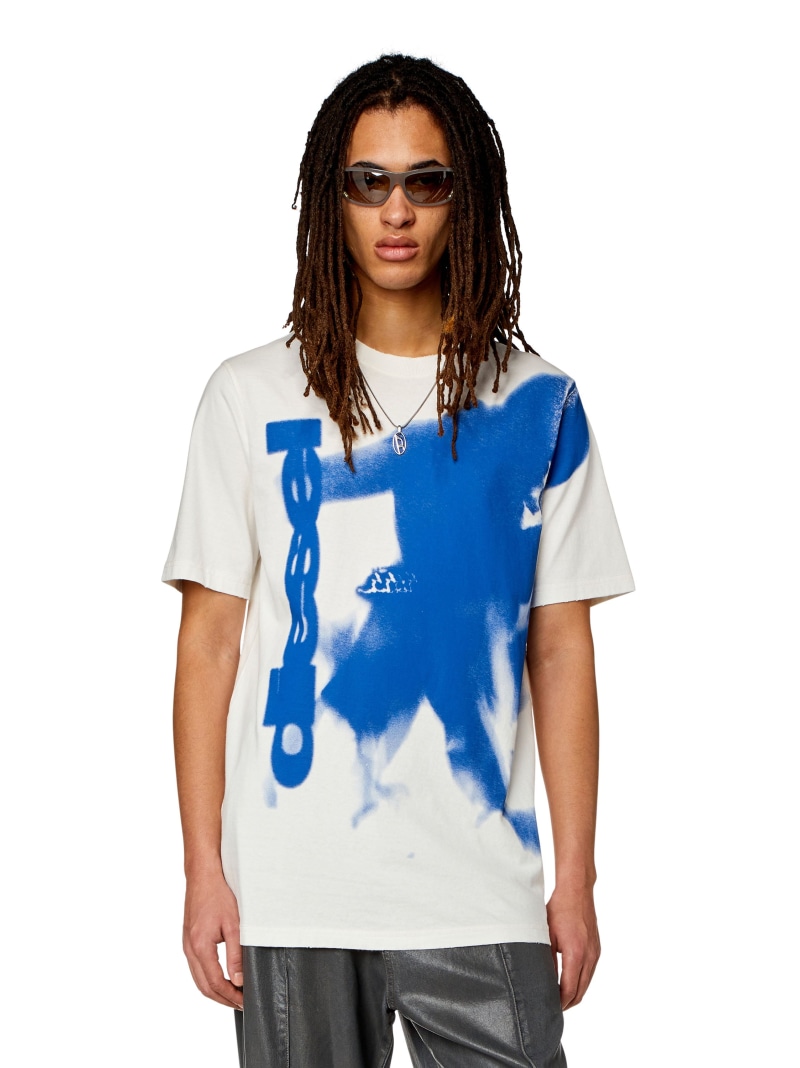【楽天市場】【SALE／40%OFF】DIESEL メンズ Tシャツ T-JUST-N13 ディーゼル トップス カットソー・Tシャツ ホワイト ブラック グレー【RBA_E】【送料無料 ...