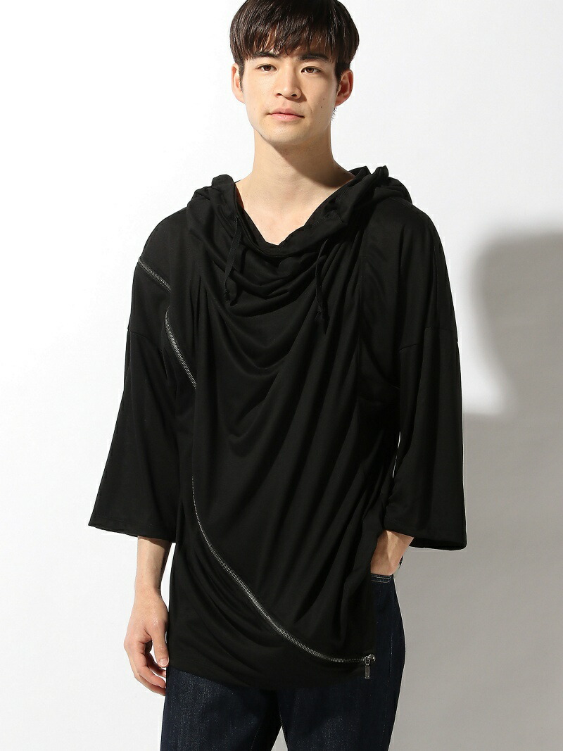 【楽天市場】GGD GGD/(M)日本製ドレーププルPK エイチヴィシー トップス パーカー・フーディー ブラック ホワイト【送料無料 ...