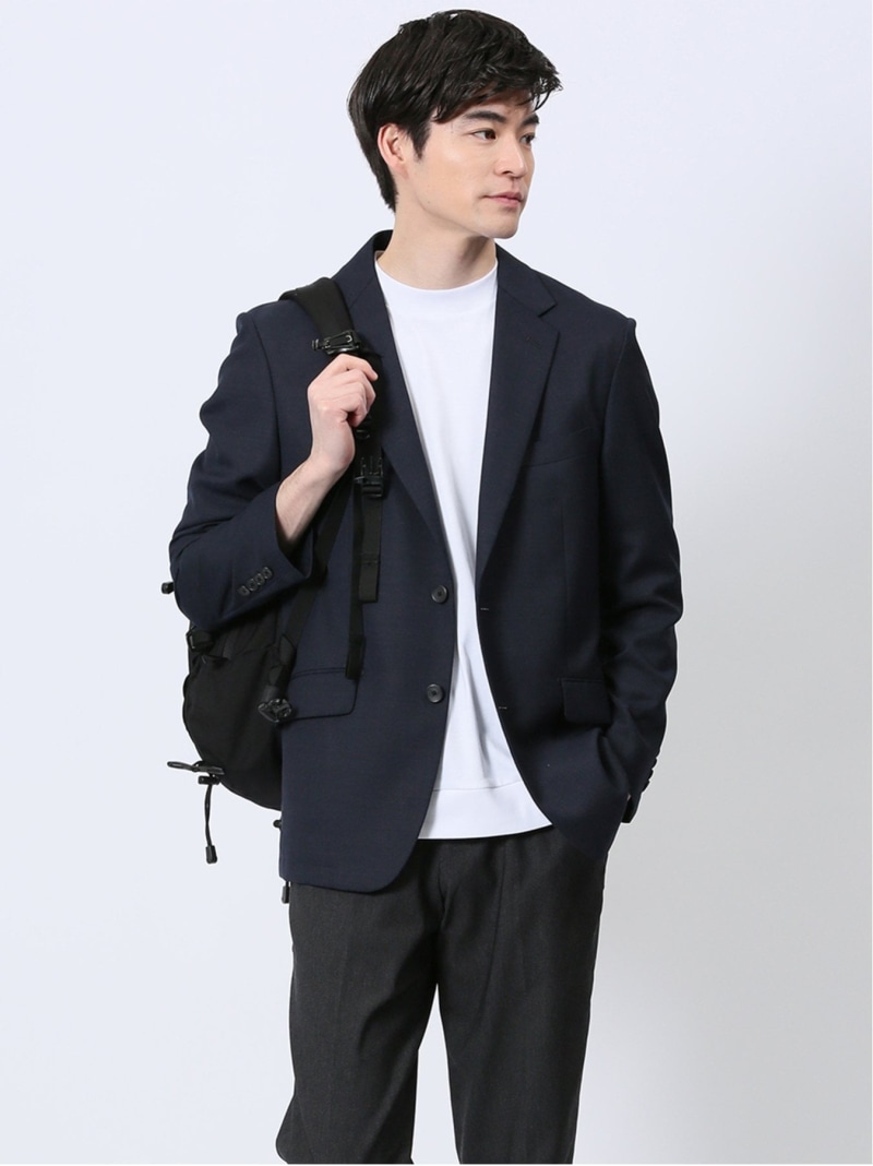 【楽天市場】TAKA-Q ウール混 レギュラーフィット 2ボタンジャケット 組織紺 タカキュー ジャケット・アウター テーラードジャケット ...