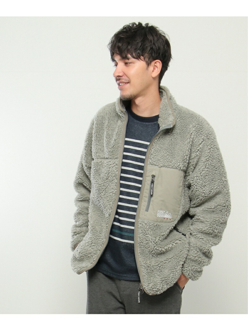 【楽天市場】【SALE／30%OFF】ikka FIRST DOWN ファーストダウン タンブリングボアフリース イッカ ジャケット・アウター ブルゾン・ジャンパー グレー ホワイト グリーン ...