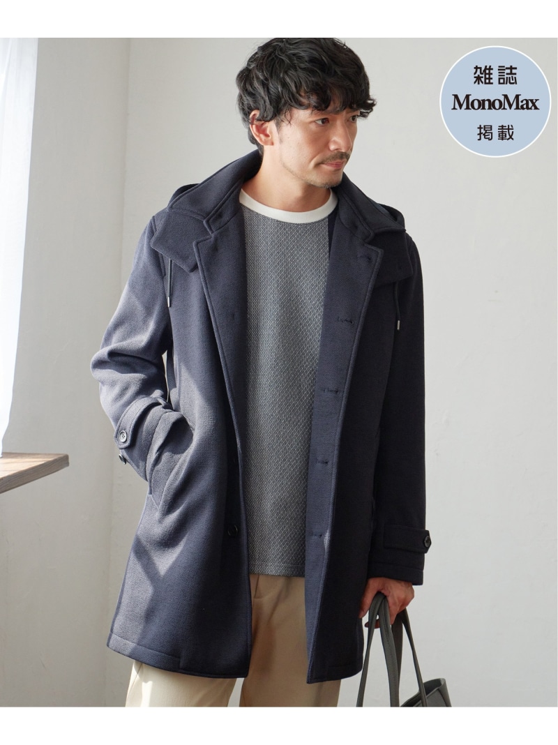 【楽天市場】IKKA LOUNGE 【雑誌MonoMax12月号掲載】ウールライクニットステンカラーコート イッカ ジャケット・アウター その他のジャケット・アウター ネイビー ブラウン ...