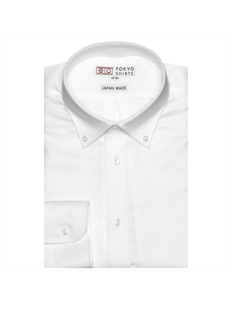【楽天市場】TOKYO SHIRTS 【国産しゃれシャツ】 ボタンダウン 長袖 形態安定 綿100% バスケット織り トーキョーシャツ スーツ ...