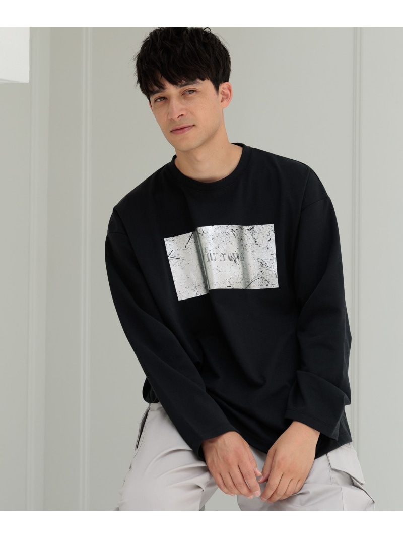 【楽天市場】【SALE／37%OFF】LAKOLE 箔プリントT長袖 ラコレ トップス カットソー・Tシャツ ブラック ホワイト グリーン【RBA_E】：Rakuten Fashion Men