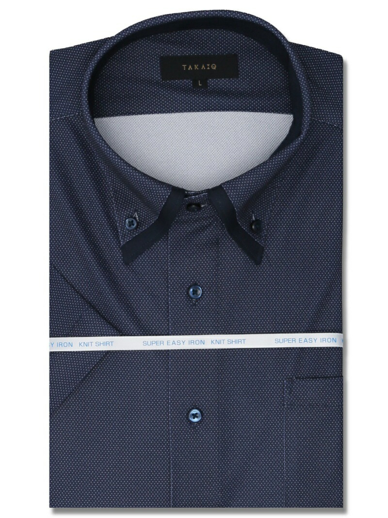 【楽天市場】TAKA-Q クールパス スタンダードフィット ボタンダウン半袖ニットシャツ タカキュー スーツ・フォーマル Yシャツ・カッター ...