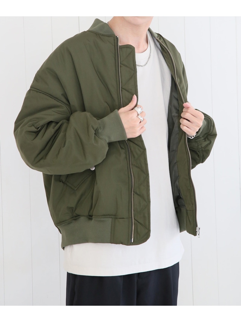 【楽天市場】【SALE／70%OFF】SETUP7 SETUP7/ ドロップショルダービッグシルエット中綿MA-1 パデッドブルゾン ボンバージャケット ミリタリー ユニセックス 長袖 軽量 ...