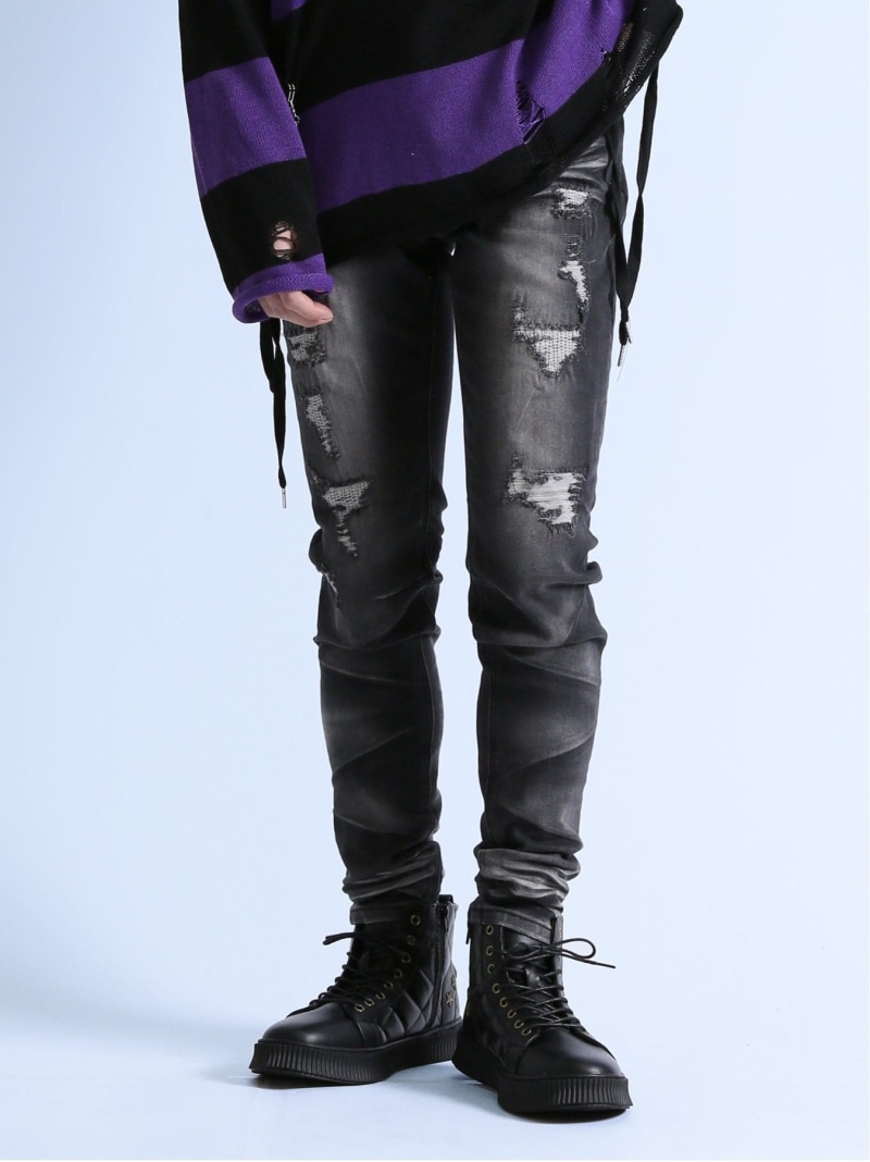 【楽天市場】semanticdesign ストレッチ リペア スキニーデニム タカキュー パンツ ジーンズ・デニムパンツ ブラック ブルー ネイビー【送料無料】：Rakuten Fashion Men