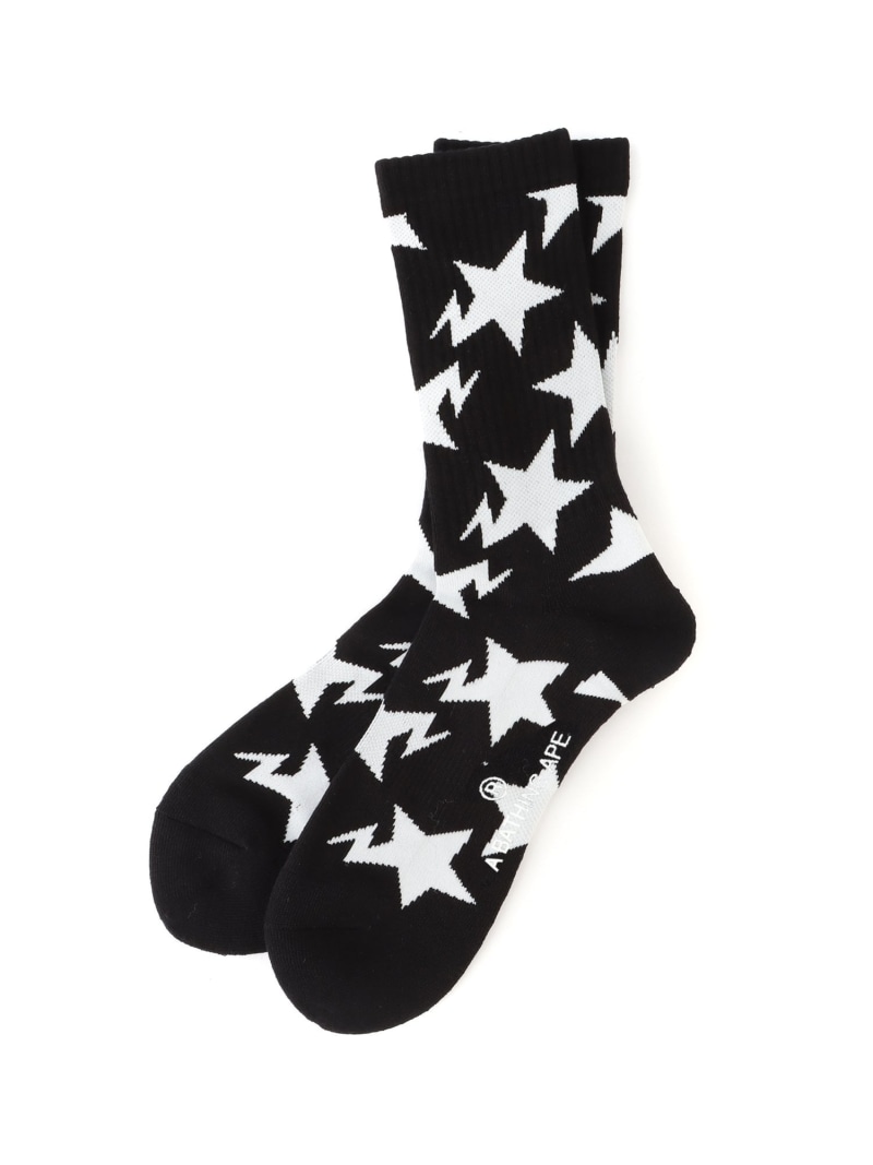 【楽天市場】A BATHING APE (M)STA PATTERN SOCKS M ア ベイシング エイプ 靴下・レッグウェア 靴下 ...