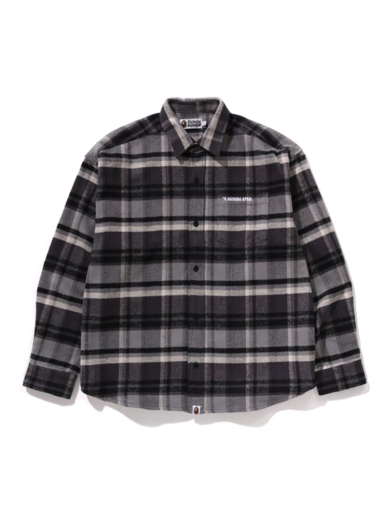 【楽天市場】A BATHING APE BAPE CHECK FLANNEL SHIRT ア ベイシング エイプ トップス シャツ・ブラウス ...