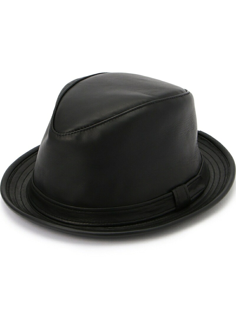 【楽天市場】Schott LEATHER FEDORA HAT/レザー フェドラ ハット ショット 帽子 その他の帽子 ブラック【送料無料 ...