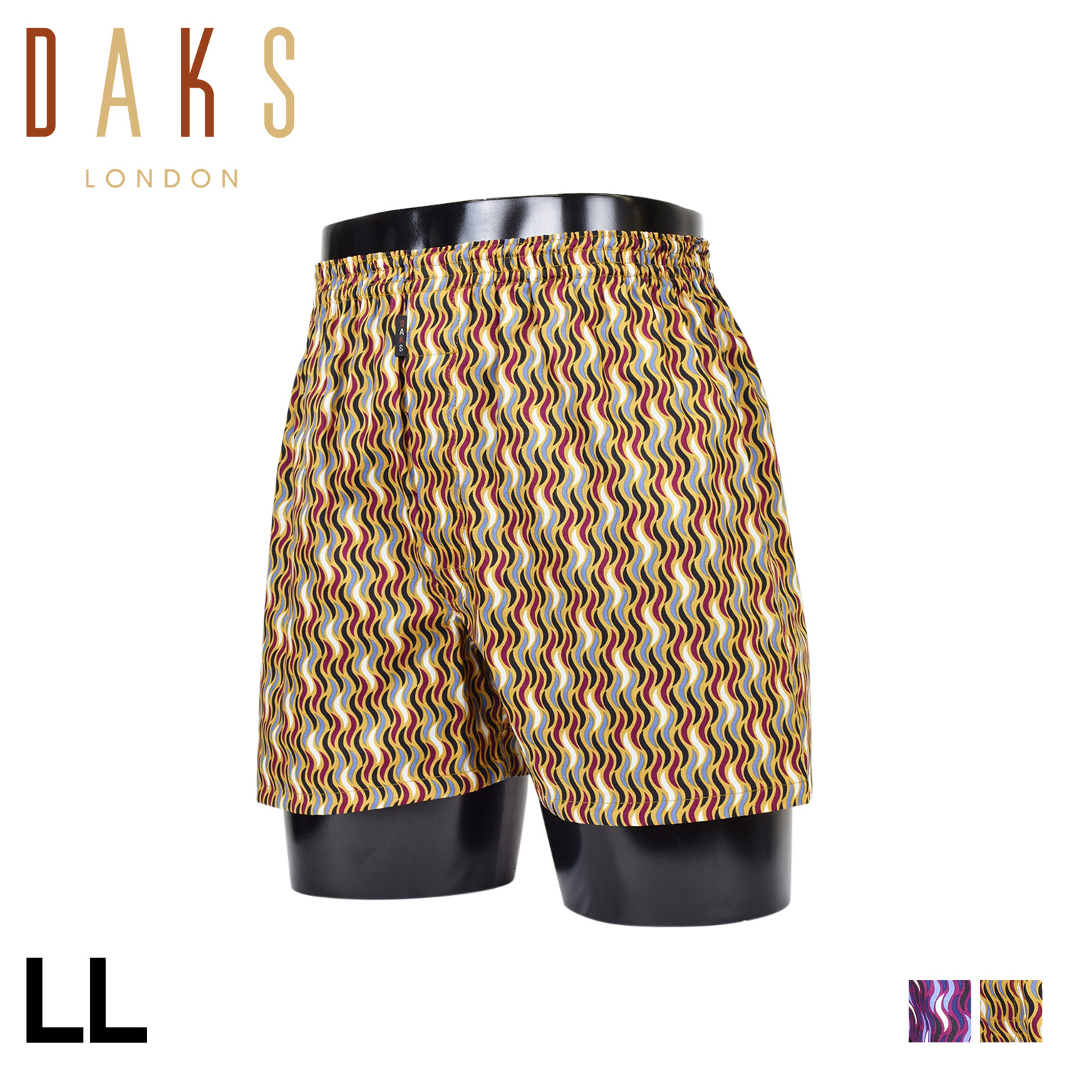 【楽天市場】【最大1000円OFFクーポン配布中】 DAKS ダックス トランクス 下着 インナー アンダーウェア メンズ 前開き LL メンズ下着 男性 TRUNKS パープル イエロー ...