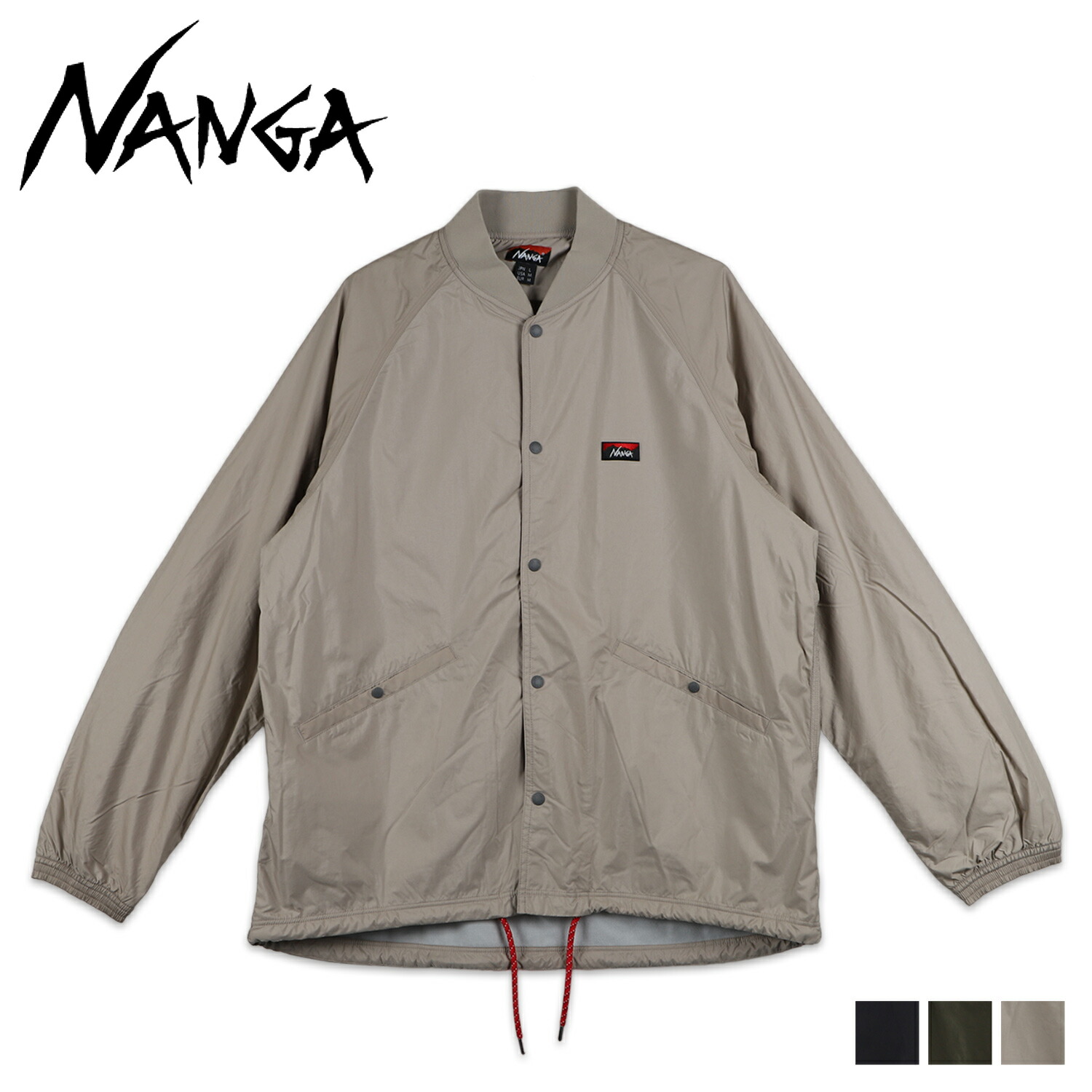 【楽天市場】ナンガ NANGA コーチジャケット アウター リブカラー メンズ RIB COLLAR COACH JACKET ブラック ...