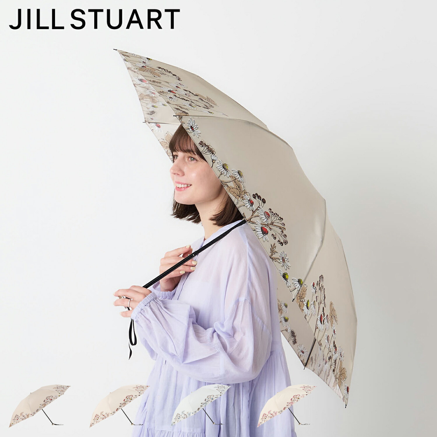 【楽天市場】【最大1000円OFFクーポン発行中】 JILLSTUART ジルスチュアート 折りたたみ傘 雨傘 レディース 軽量 ベージュ レッド ブルー ピンク 1JI 17058：シュガー ...